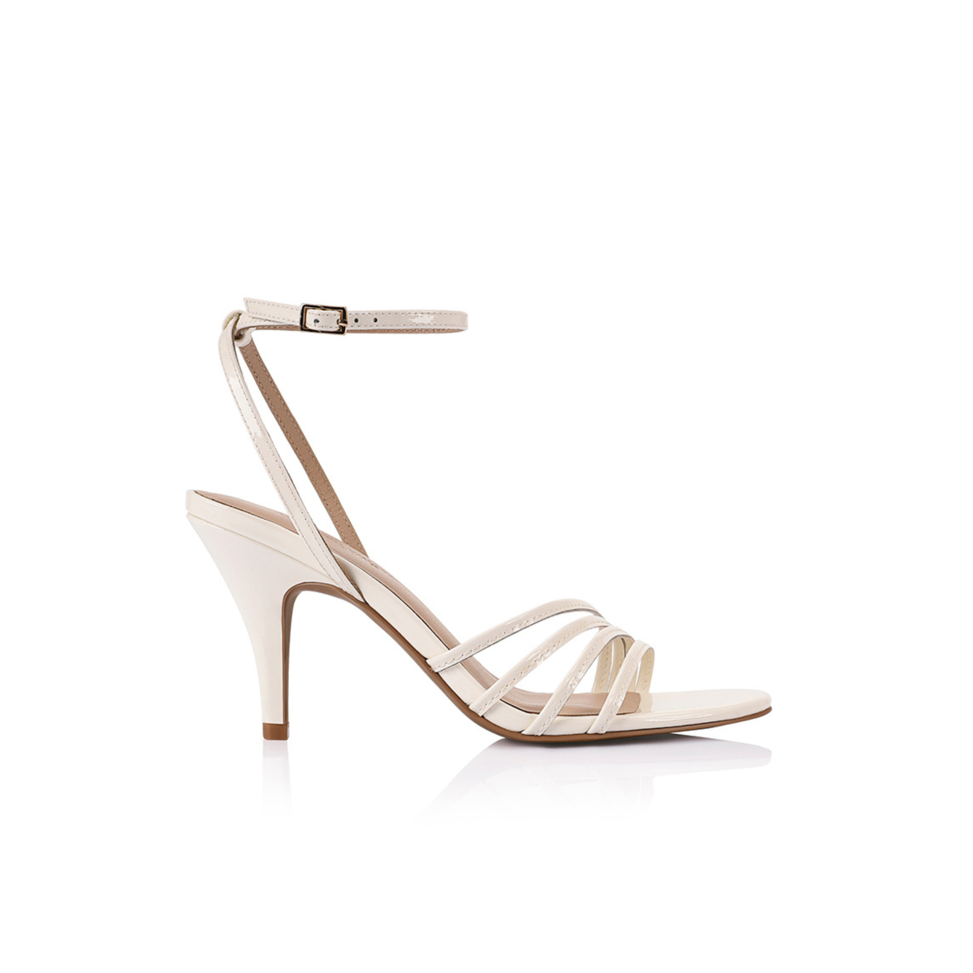 Chelsea Stiletto Sandal Ivory Patent Leather – Lana Wilkinson