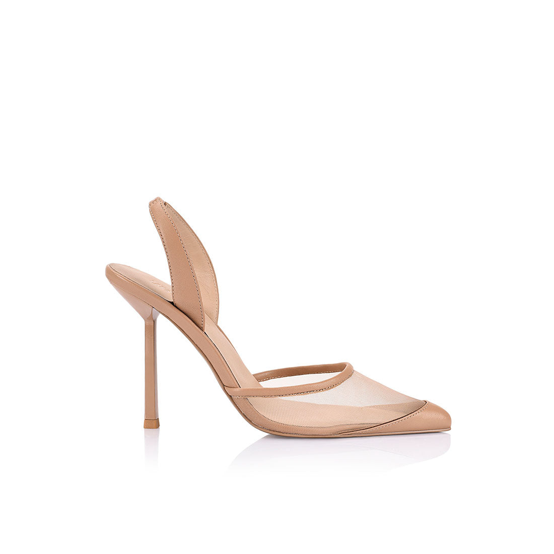 Harley Heel Beige Mesh & Leather