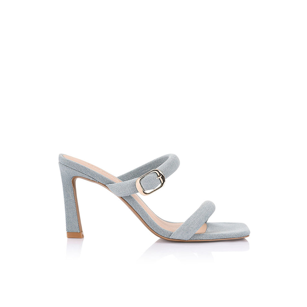 Morgan Mule Denim Textile